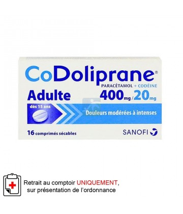 Codoliprane 400 mg 20 mg x16, Achat En Ligne - LaSante