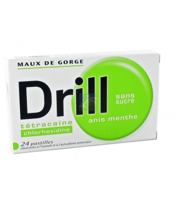 Drill Pastilles Anis Menthe | Médicament Maux De Gorge Sans Sucre